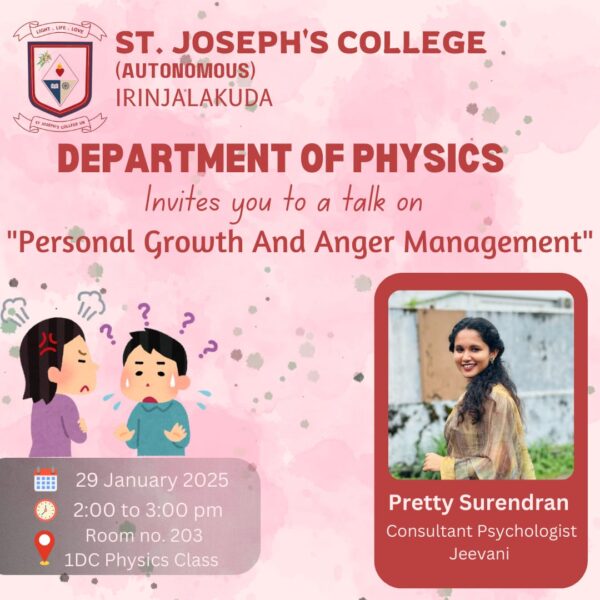 Personal Growth and Anger Management - St. Joseph’s College (Autonomous)