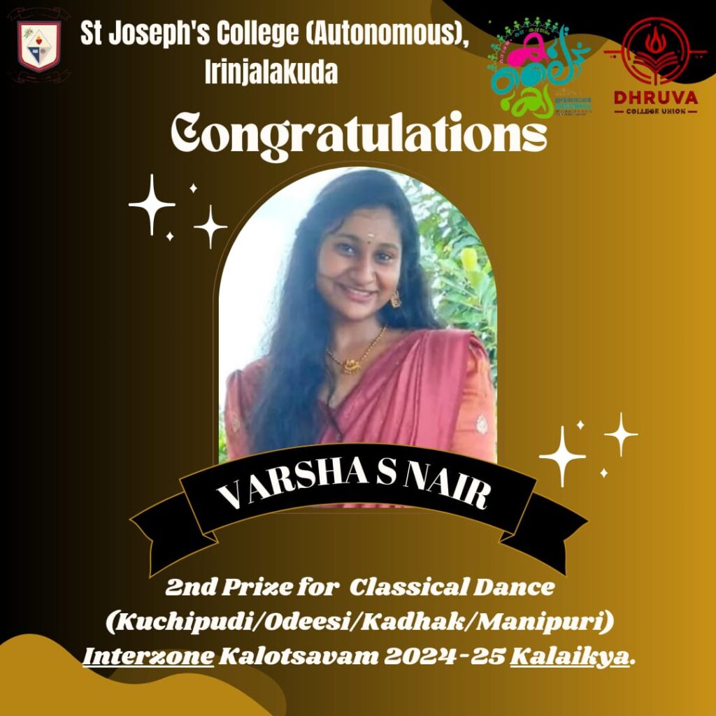Congratulations - Varsha S Nair - 2nd Prize for Classical Dance ...
